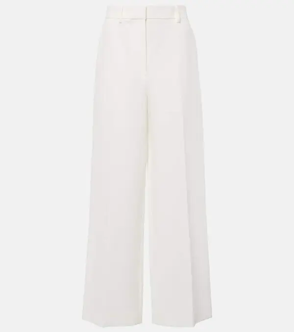Khaite Bacall Mid-rise Wide-leg Pants