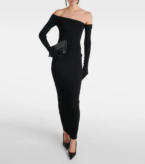 Jean Paul Gaultier Asymmetric Maxi Dress With Gloves In Black - 40% Off |  Editorialist