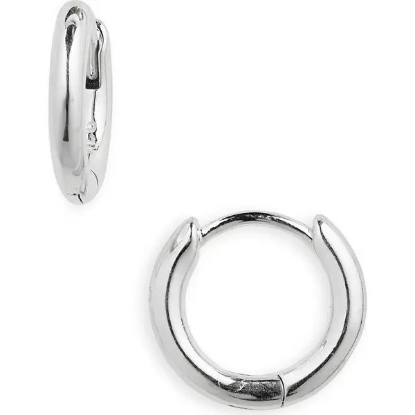 Madewell Demi-fine Huggie Hoop Earrings - Sterling Silver