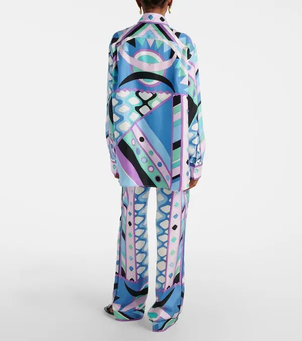 Emilio Pucci Vivara Printed Silk Twill Shirt - Multicoloured