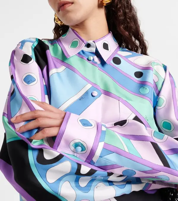 Emilio Pucci Vivara Printed Silk Twill Shirt - Multicoloured