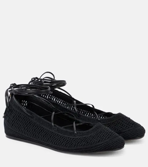 Isabel Marant Étoile Belna Open-knit Ballet Flats