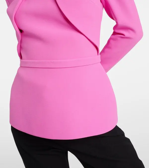 Safiyaa Samuela Paneled Crêpe Top - Pink