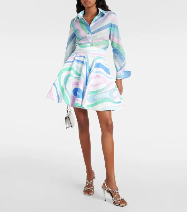 Emilio Pucci Marmo Printed Miniskirt