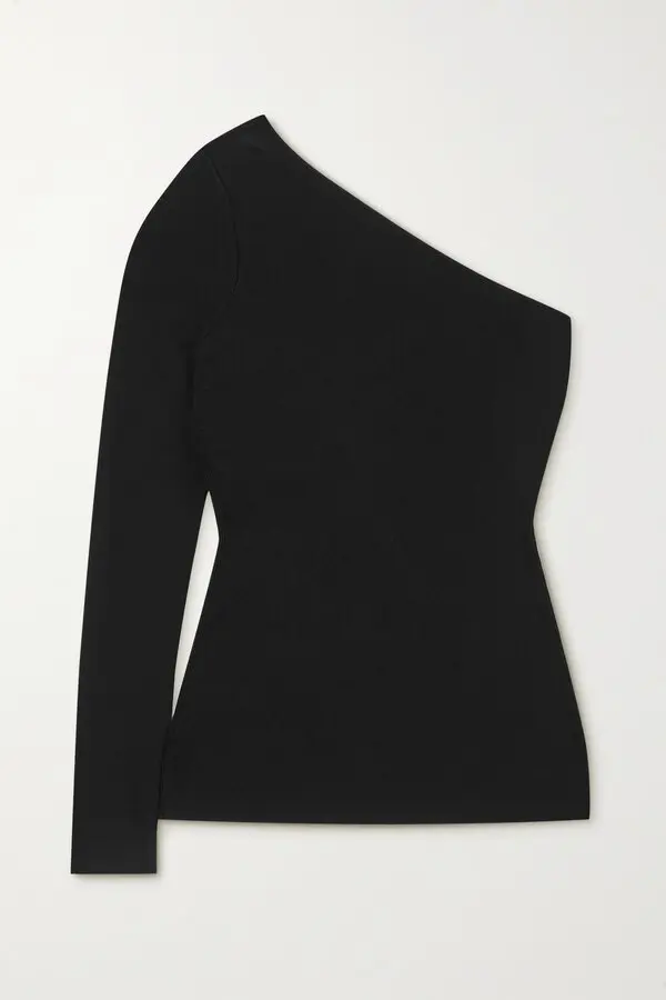 Victoria Beckham One-shoulder Stretch-knit Top