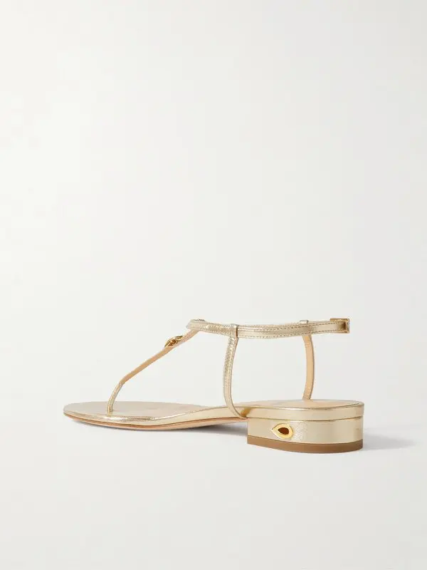 Jennifer Chamandi Pietro 20 Metallic Leather Sandals