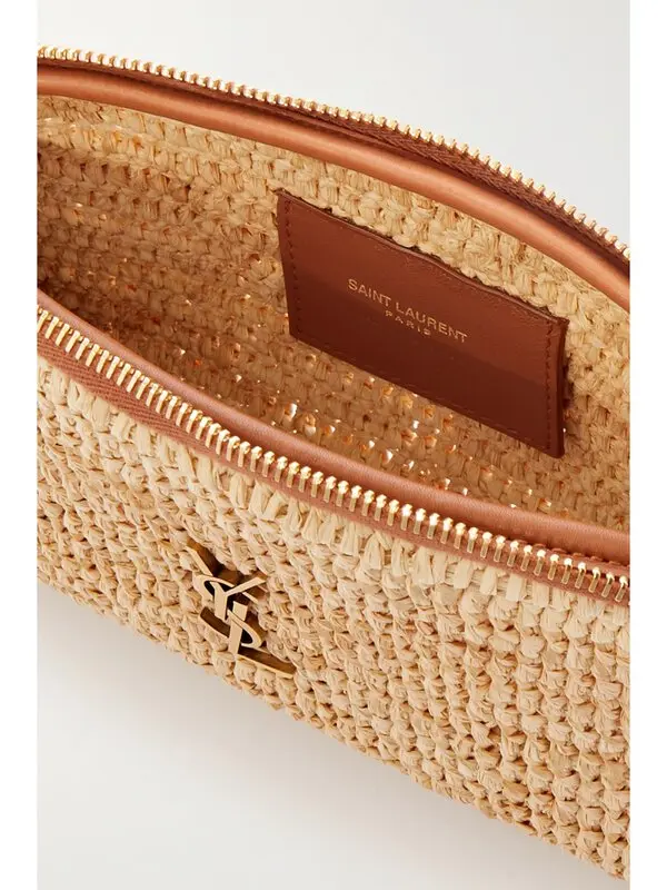 Saint Laurent Gaby Mini Raffia Shoulder Bag - Neutrals