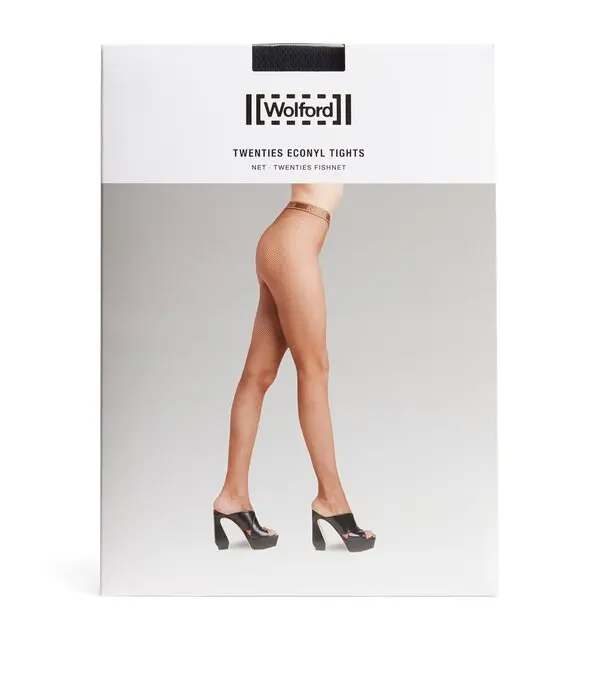 Wolford Twenties Econyl Fishnet Tights - Black