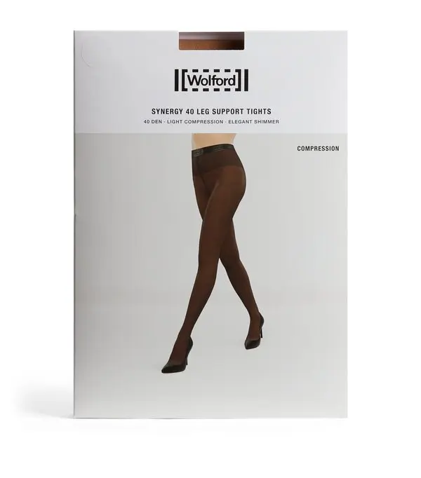 Wolford Synergy 40 Leg Support Tights - Beige