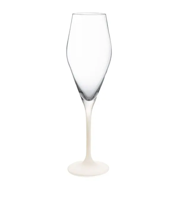 VILLEROY & BOCH Set Of 4 Manufacture Rock Blanc Champagne Glasses - White