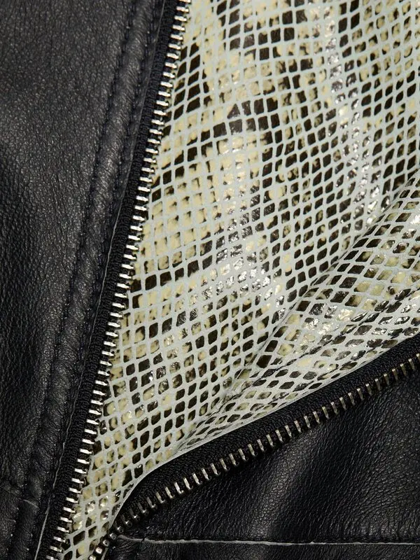 LAMARQUE Sevana Reversible Leather Short-sleeve Jacket