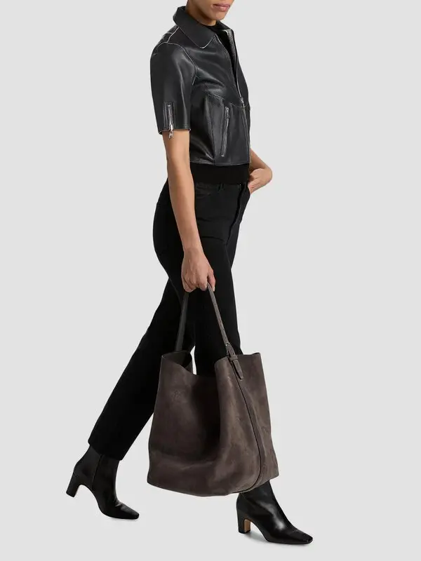 LAMARQUE Sevana Reversible Leather Short-sleeve Jacket