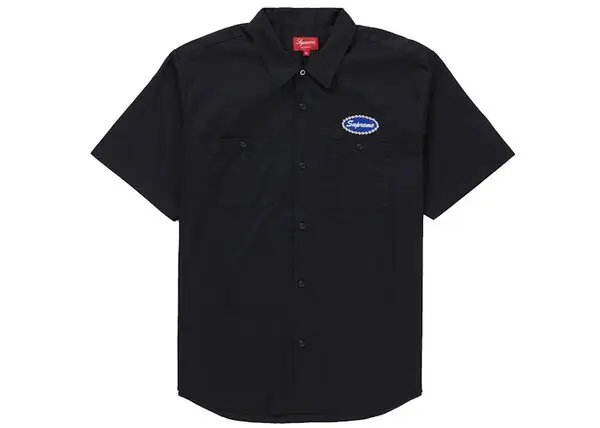 Supreme Studded Patch Short Sleeve Work Shirt
