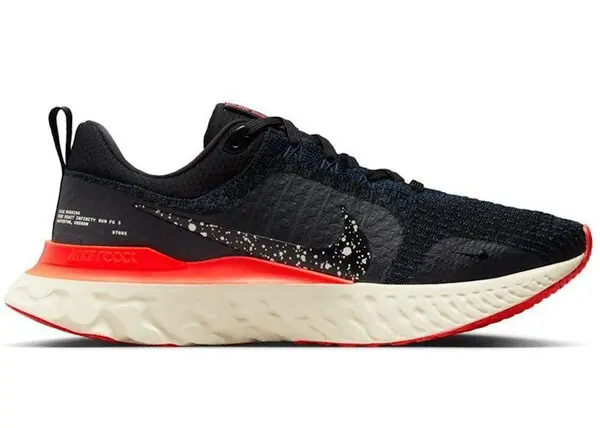 Nike React Infinity Run Sneakers - Black/obsidian/bright Crimson