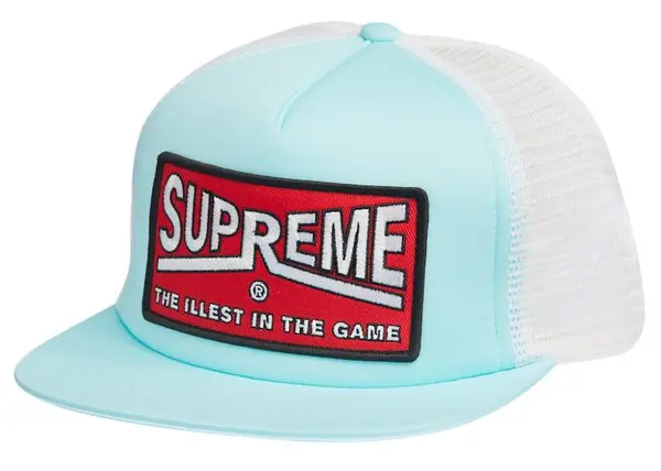 Supreme Illest Mesh Back 5-panel Cap - Light Blue