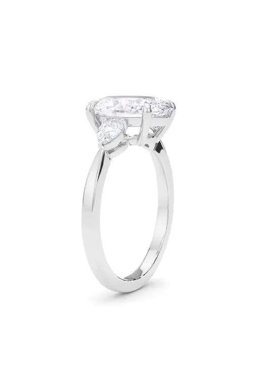 HAUTECARAT Oval And Pear Cut Lab-created Diamond Ring - 18k White Gold