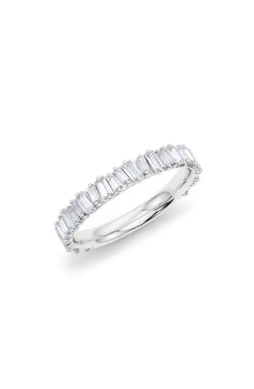HAUTECARAT Lab Created Diamond Baguette Band Ring - 18k White Gold