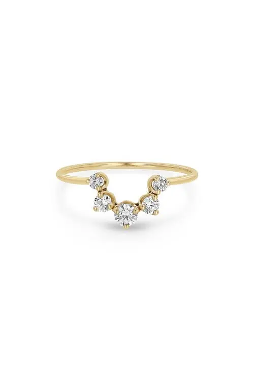 Zoe Chicco 14k Gold Diamond Arc Crown Ring - Yellow Gold