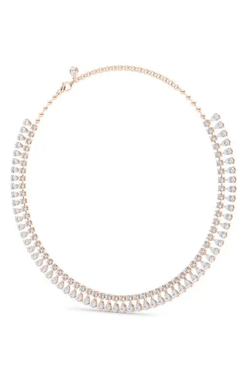 HAUTECARAT Lab Created Diamond Necklace - 18k Rose Gold