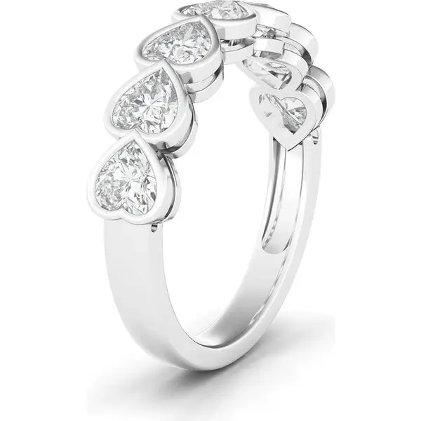 HAUTECARAT Bezel Heart Lab-created Diamond Ring - White Gold