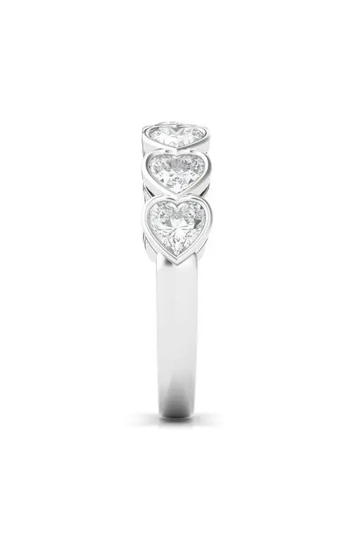HAUTECARAT Bezel Heart Lab-created Diamond Ring - White Gold