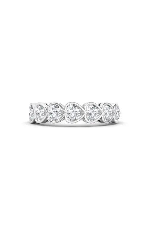 HAUTECARAT Bezel Heart Lab-created Diamond Ring - White Gold