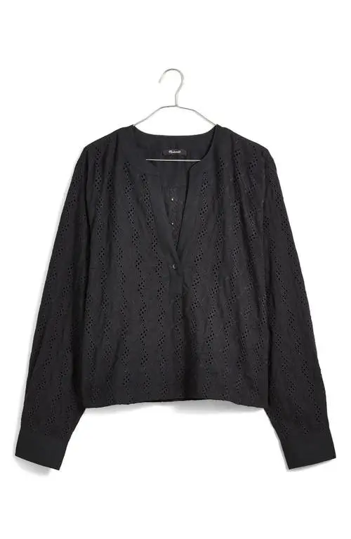 Madewell Long-sleeve Eyelet Top