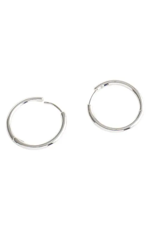Madewell Demi-fine Medium Hoop Earrings - Sterling Silver