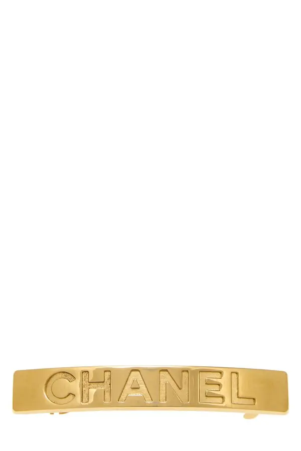Chanel Logo Barrette - Gold