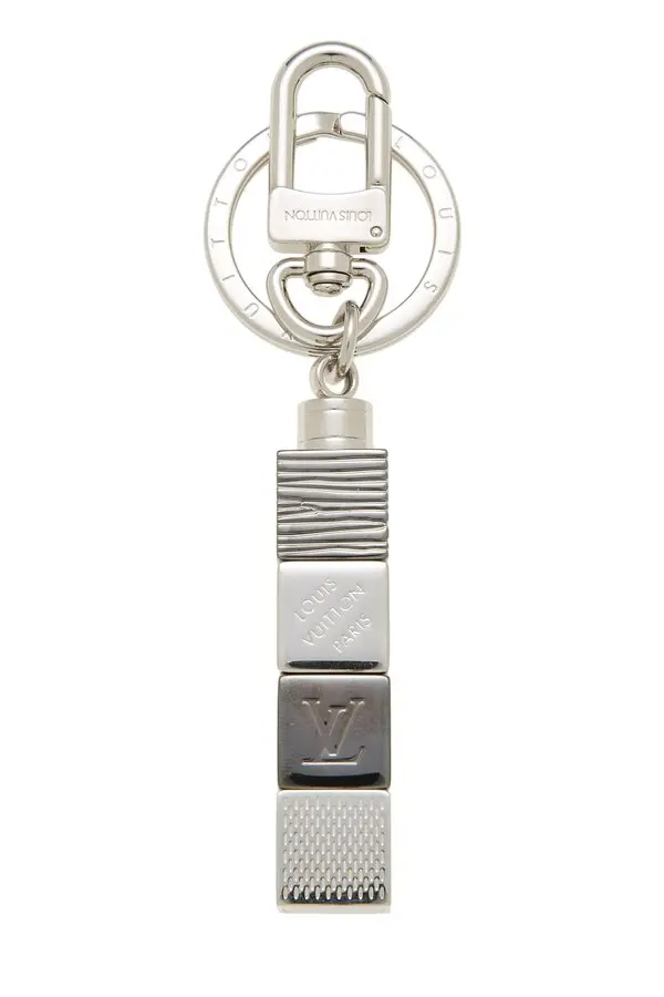 LOUIS VUITTON Porte Cles Cube Keychain - Silver