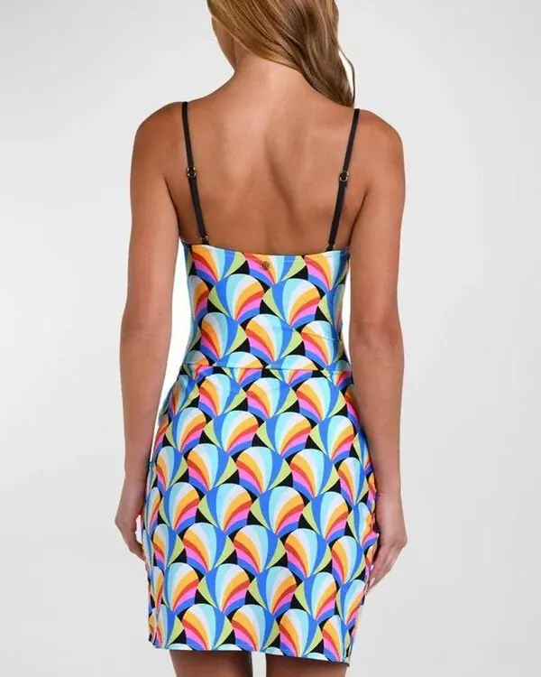 SUNSHINE 79 Hang Loose Faux Wrap Mini Skirt Coverup