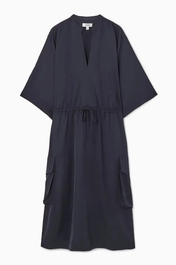 Cos Twill Utility Dress In Blue - 50% Off | Editorialist