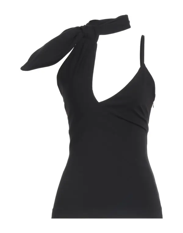 Attico Jersey Sleeveless Turtleneck Top