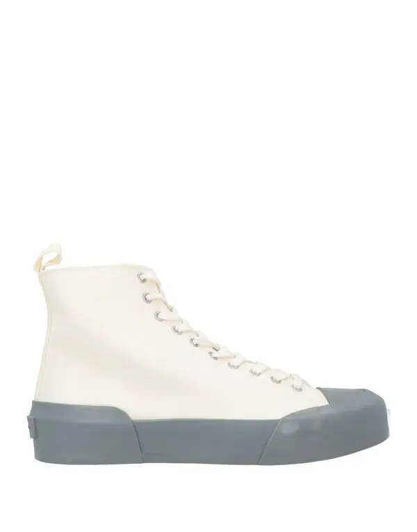 JIL SANDER Textile High-top Sneakers - Off White