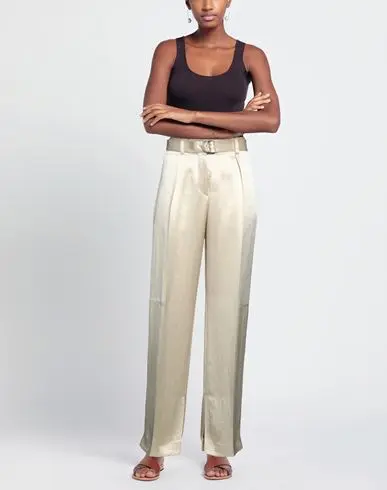 JIL SANDER High Waisted Wide Leg Pants - Beige