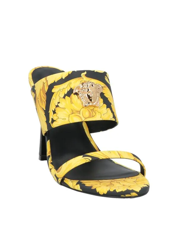 Versace Calfskin Sandals - Yellow