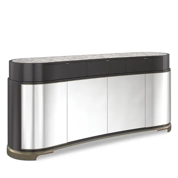 CARACOLE Glace Console - Black/silver