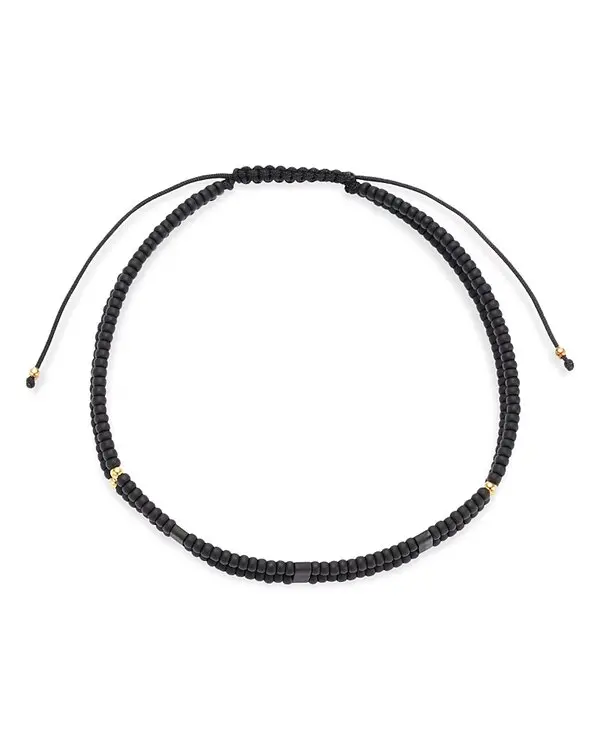 JAN LESLIE Miyuki Bead Sterling Silver Bracelet - Black
