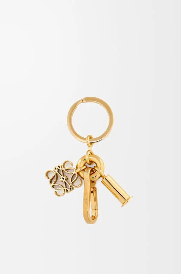Loewe Anagram Keyring - Gold