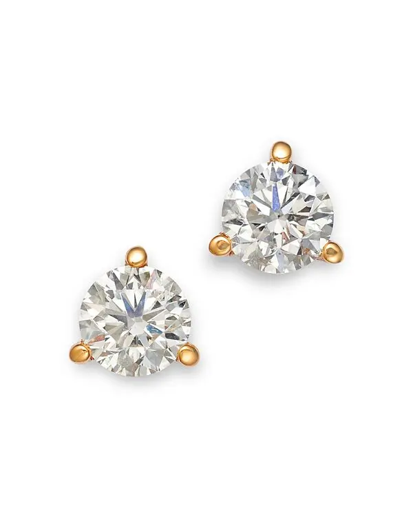 Bloomingdale'S 14k Yellow 1.20 Tcw Diamond Stud Earrings - Gold