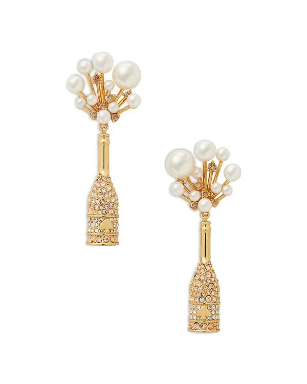 Kate Spade New York Cheers To That Drop Earrings - Gold/white