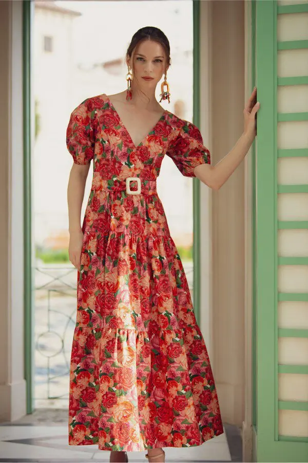 Sachin & Babi Carina Printed Midi Dress In Natural - 37% Off | Editorialist