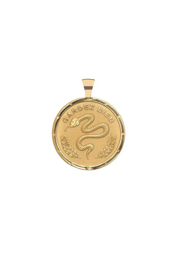 JANE WIN Protect Jw Original Pendant Coin - Gold