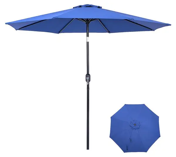 BACKYARD EXPRESSIONS 9 Ft Patio Umbrella W/ Cra Nk/tilt - One-color