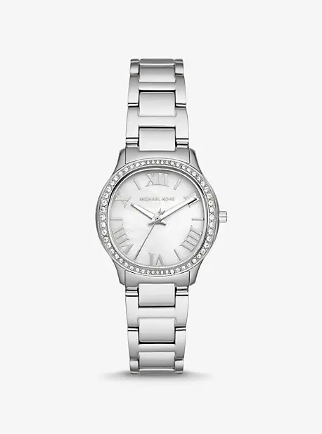 Michael Kors Mini Sage Pavé Watch - Silver