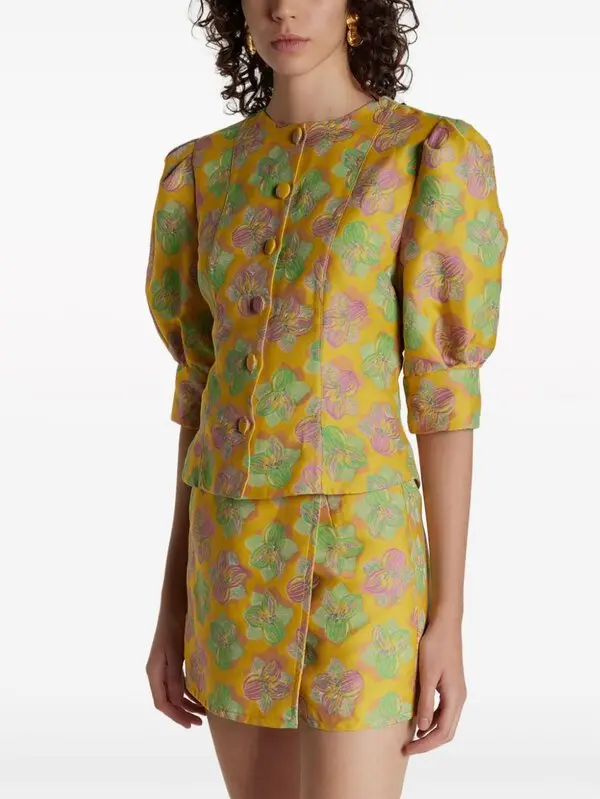 DESTREE Jasper Floral-jacquard Blouse