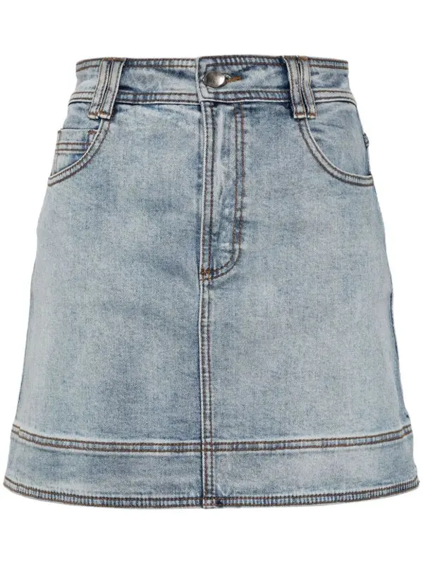Aje Embrace Denim Miniskirt