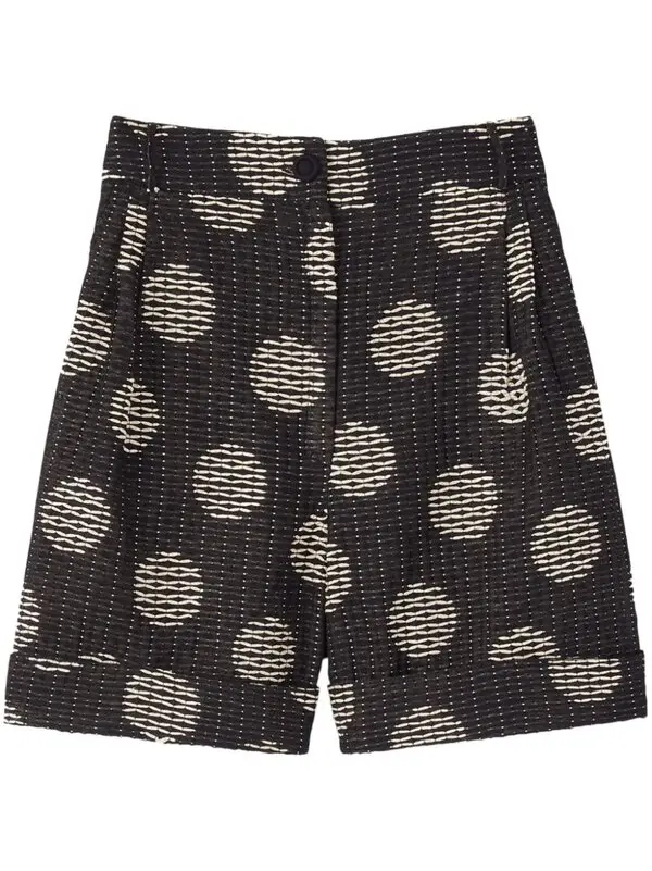 DESTREE Daniel Polka-dot Jacquard Shorts