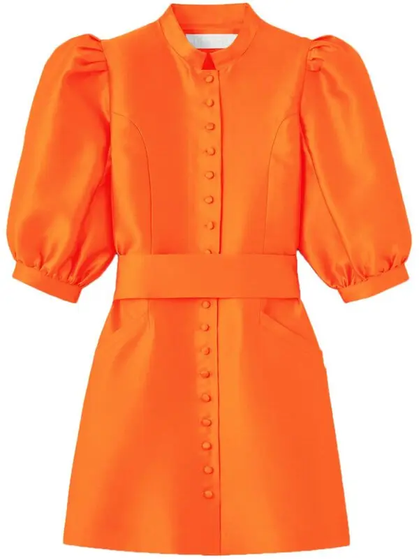 DESTREE Amoako Satin-finish Mini Dress - Orange