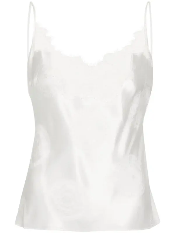 Coperni Lace-trim Silk Tank Top